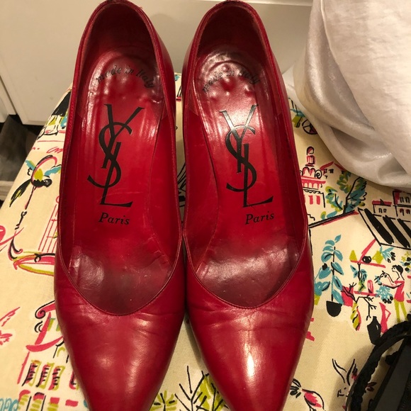 Yves Saint Laurent | Shoes | Yves Saint Laurent Red Pumps | Poshmark